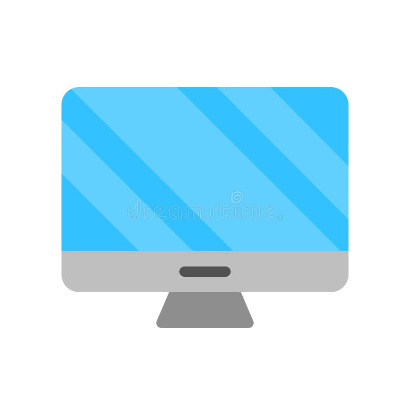 Computer Monitor Vector, Electronic Device Flat Style Icon Stock Vector ...