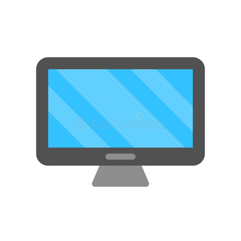 Computer Monitor Vector, Electronic Device Flat Style Icon Stock Vector ...