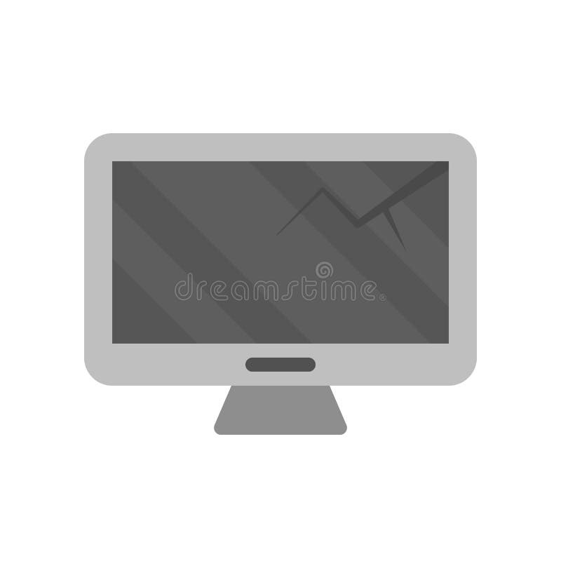 Computer Monitor Vector, Electronic Device Flat Style Icon Stock Vector ...
