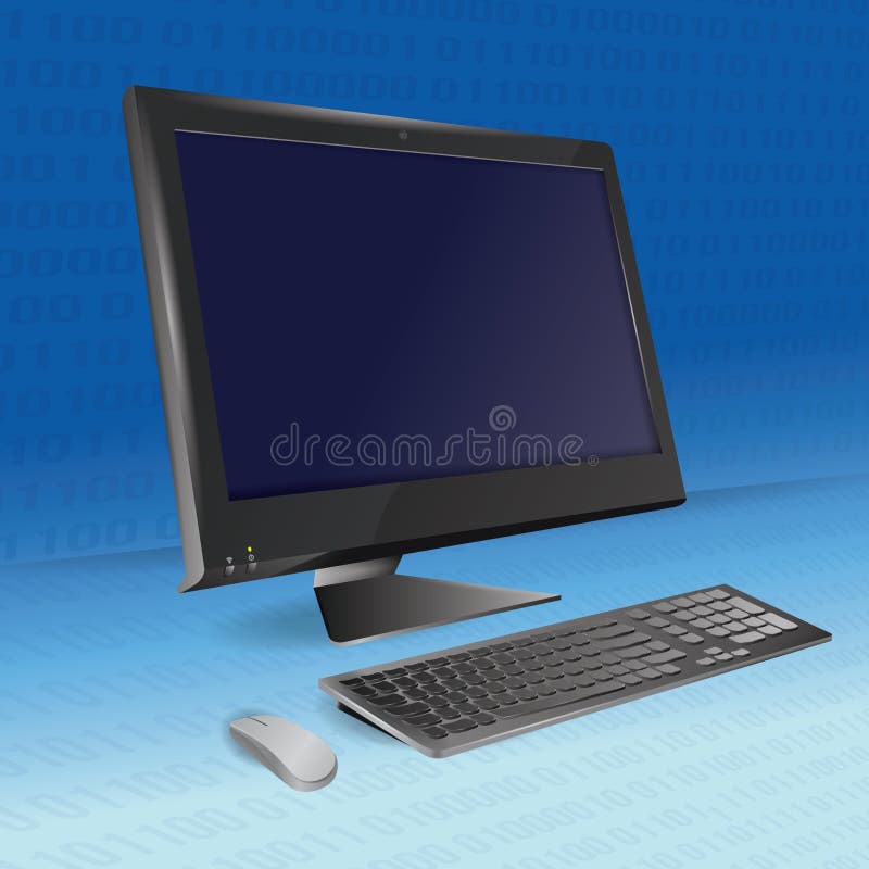 Computer Monitor. Vector Illustration Decorative Design Stock Vector ...