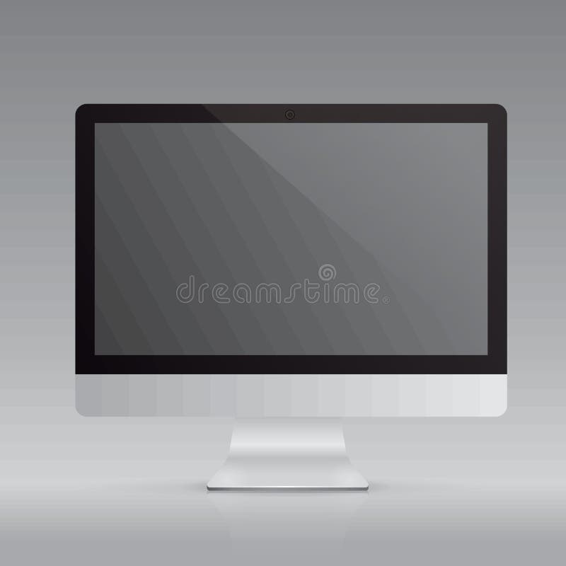 Computer Monitor. Vector Illustration Decorative Design Stock Vector ...