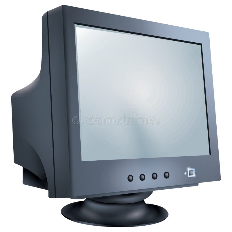 Computer Monitor. Vector Illustration Decorative Design Stock Vector ...