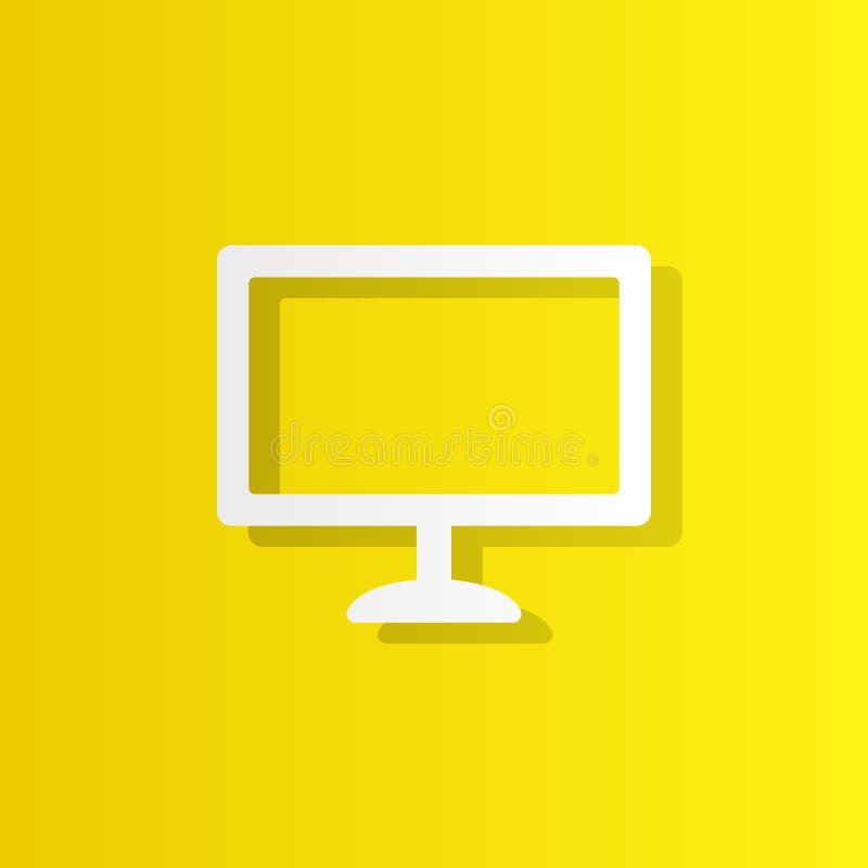 Monitor white picture stock vector. Illustration of technology - 23593126