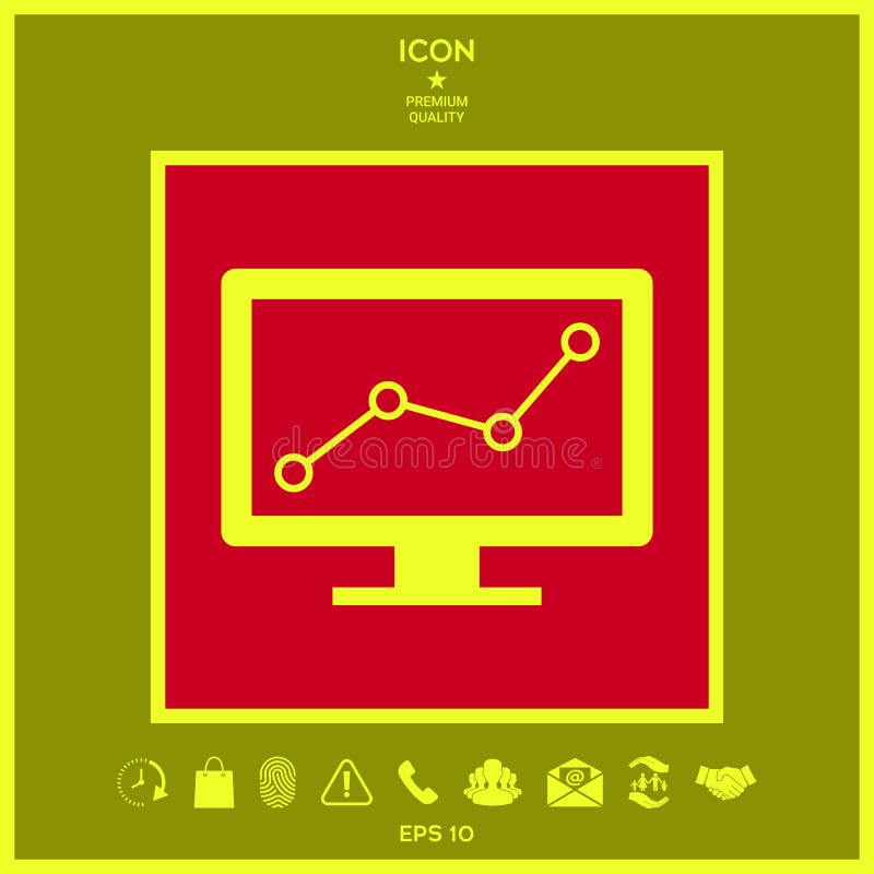 Computer Monitors with Graph Stock Vector - Illustration of business ...