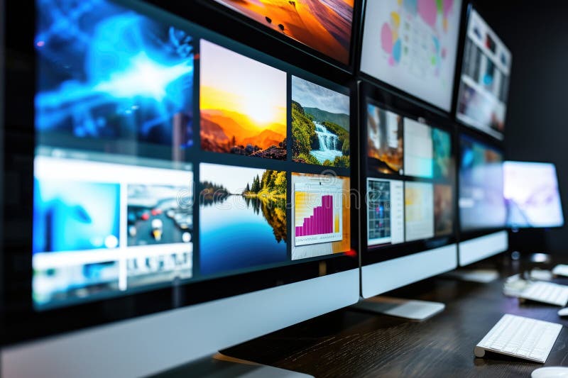 Computer Monitors in the Room. the Concept of Computerization Stock ...