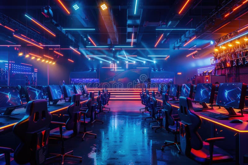 Computer Monitors Room stock image. Image of screens - 375039529