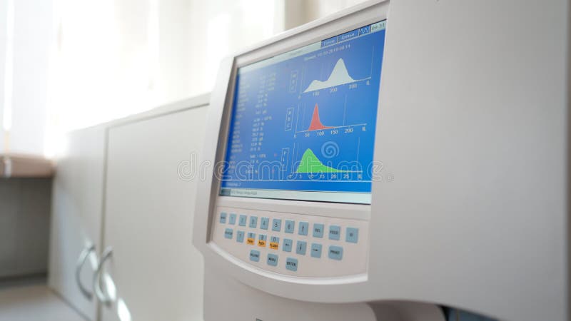 Computer Monitors Showing Research Medical Data on the Screen Stock ...