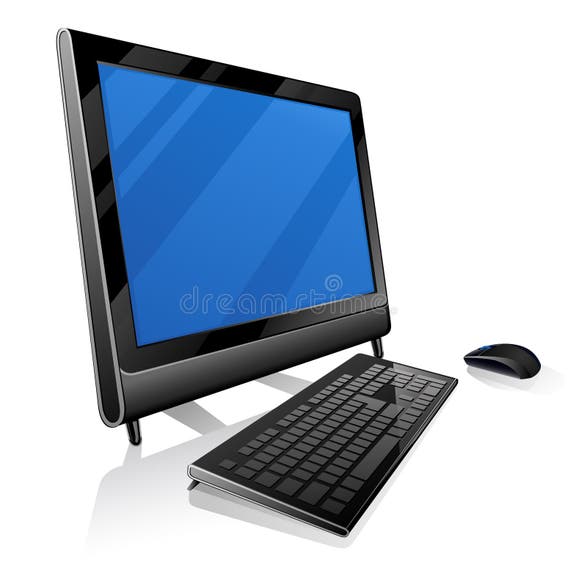 Modern Monoblock Desktop Computer Stock Illustrations – 495 Modern ...