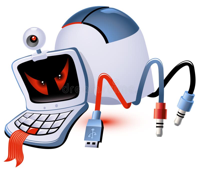 Computer Monster stock vector. Illustration of jack, camera - 15381614