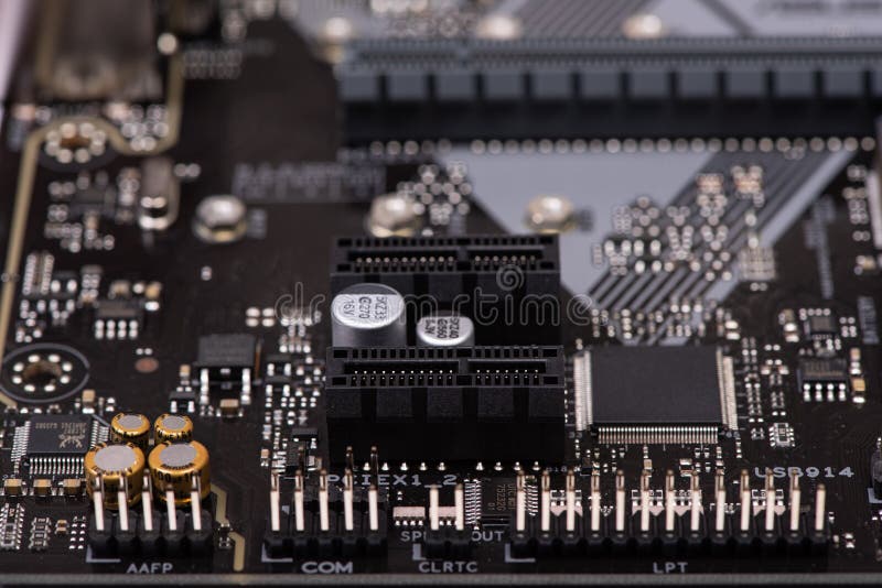 Computer Mother Board Close-up Stock Image - Image of internet ...