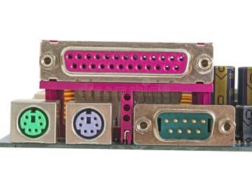 Back Panel Connectors Computer Motherboard Stock Photos - Free ...