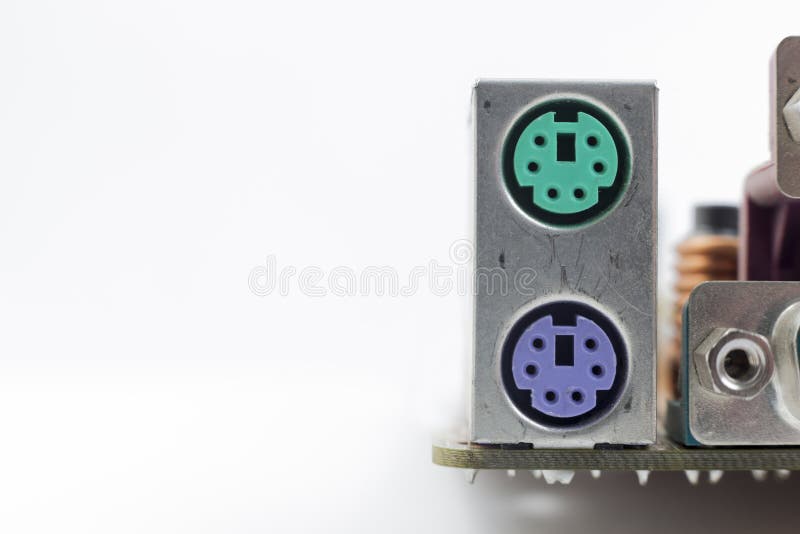 Computer Motherboard Board Connectors Stock Photo - Image of cmos ...