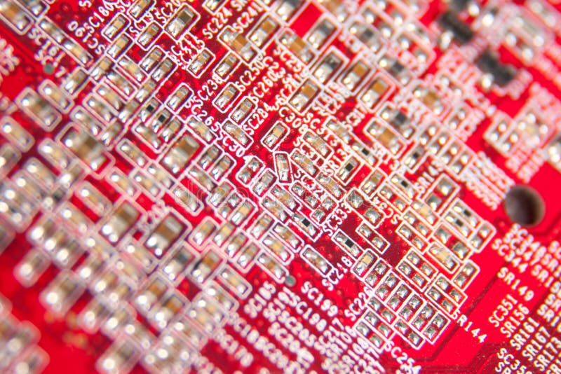 Computer Motherboard Circuit Stock Photo - Image of information, chips ...