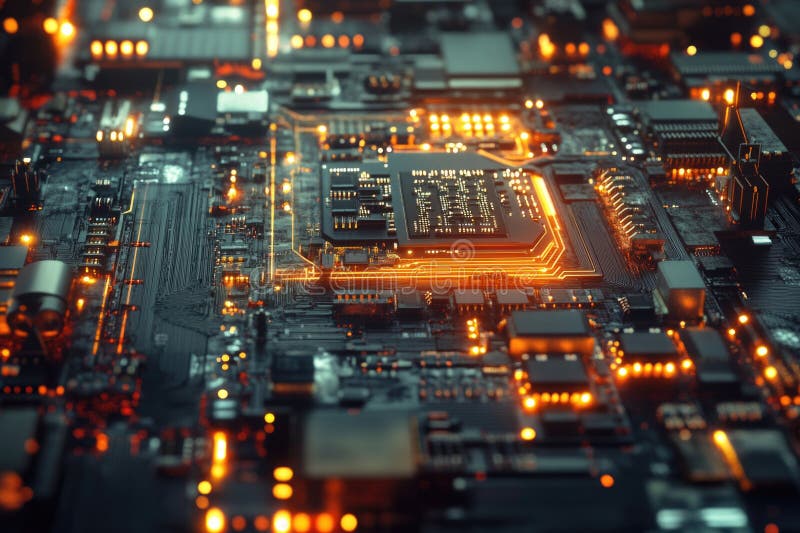 Computer Motherboard Close-up Stock Photo - Image of hardware ...