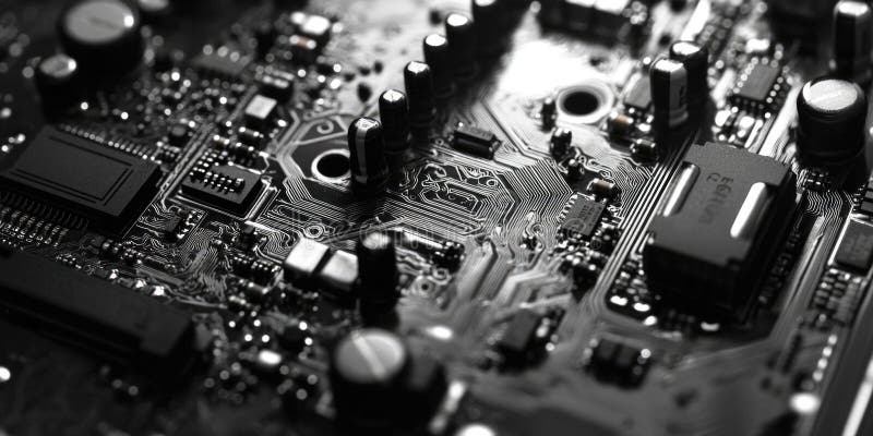 Computer Motherboard Close-Up Stock Image - Image of boards, computer ...