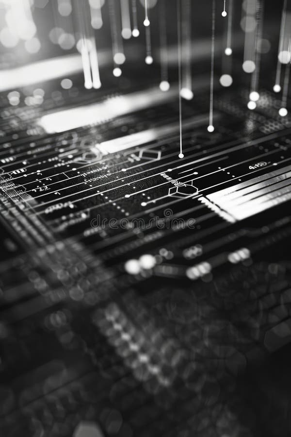 Computer Motherboard Close-Up Stock Image - Image of layout, technology ...