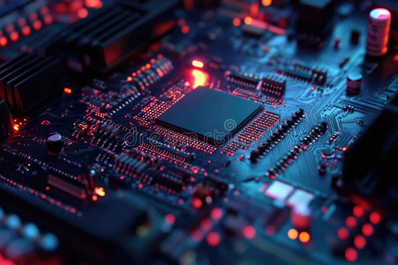 Computer motherboard stock image. Image of tech, hardware - 376089017