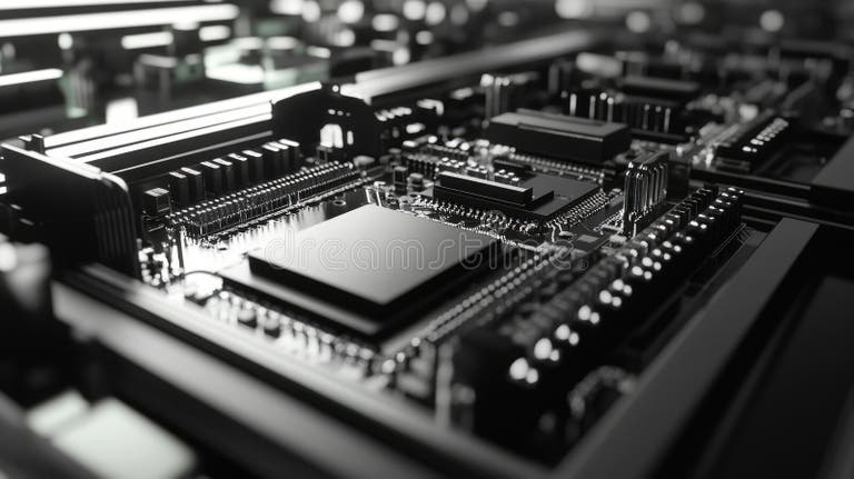 Computer Motherboard stock image. Image of circuit, design - 377272589