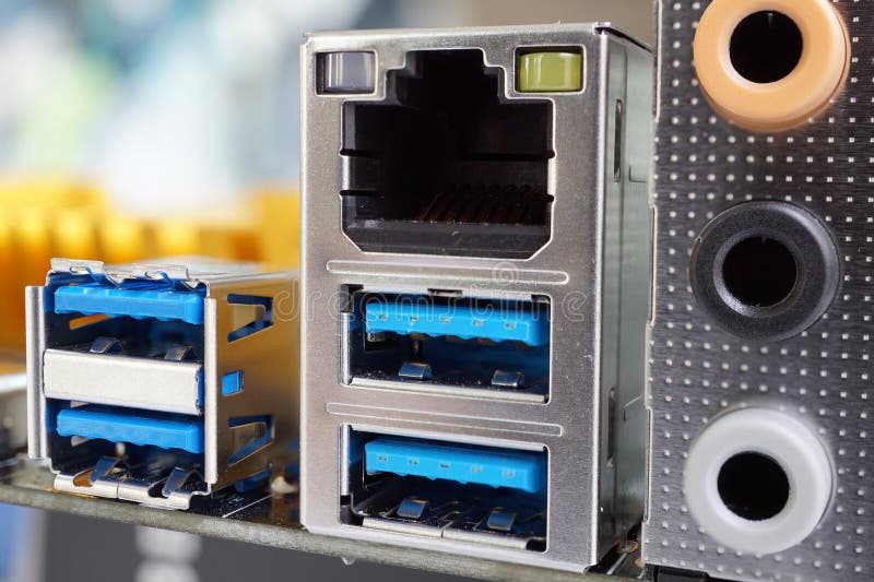 Computer Motherboard Closeup Stock Image - Image of digital, white ...