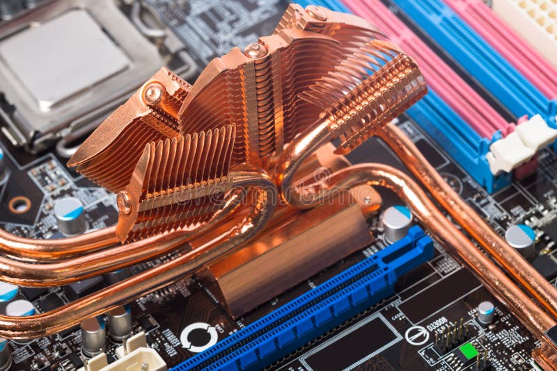 Computer Motherboard Closeup Stock Photo - Image of high, electric ...