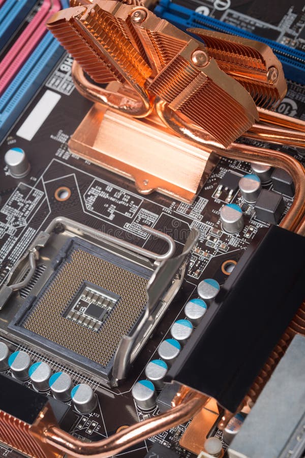 Computer Motherboard Closeup Stock Image - Image of high, manufacturing ...
