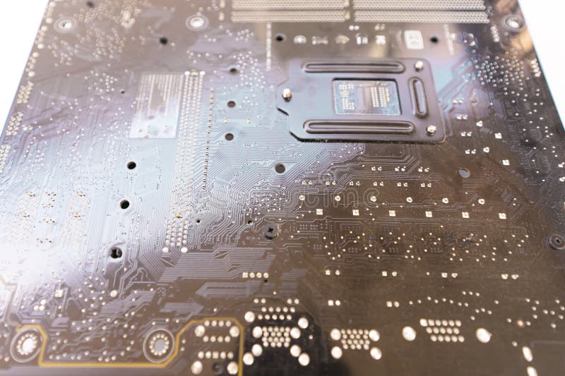 Computer Motherboard with Complex Circuits, Components, Microchips ...