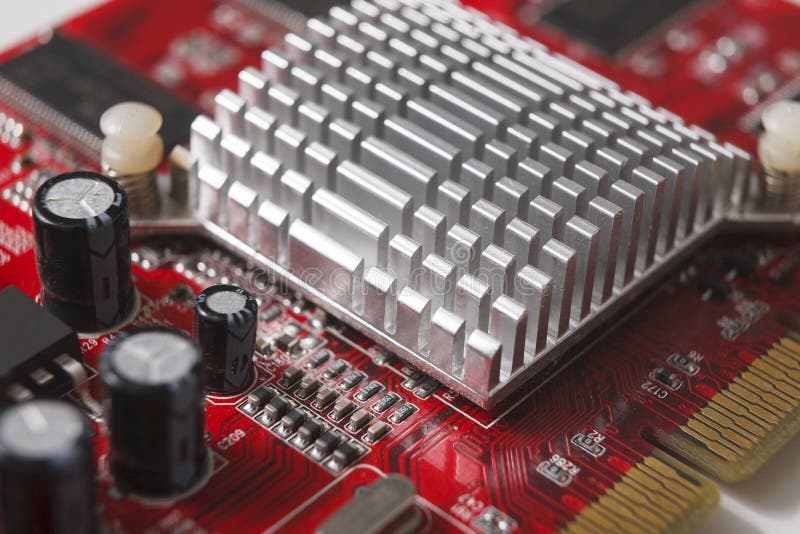 Computer Motherboard Components Close Up Stock Photo - Image of ...