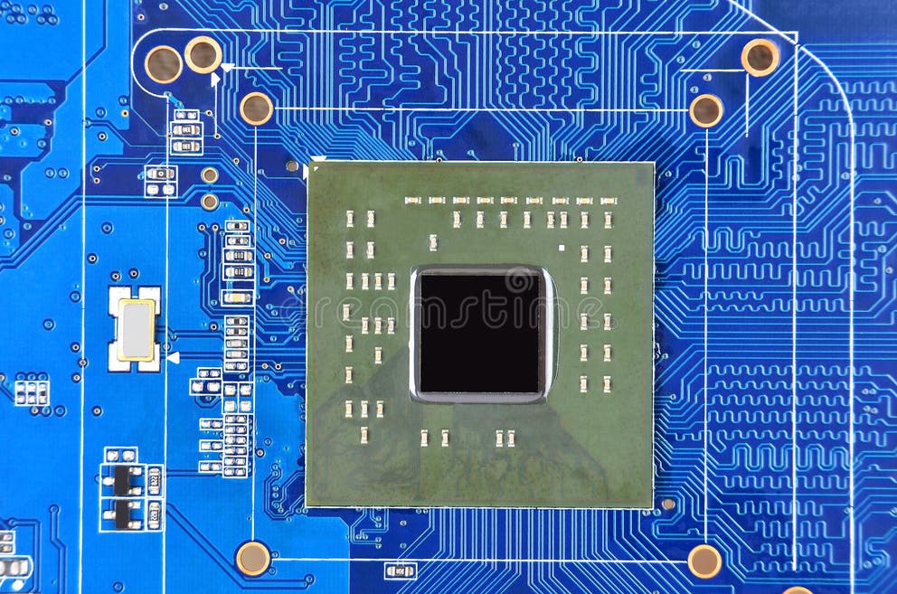 Computer Motherboard, CPU Socket Stock Photo - Image of memory ...