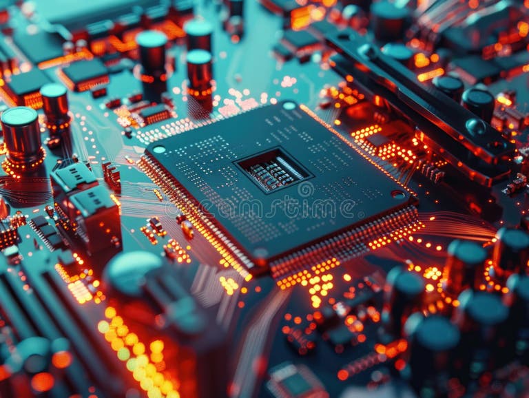 Computer Motherboard stock image. Image of hardware - 383979651