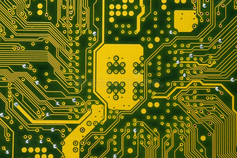 Computer Motherboard. Details of Mainboard Back Stock Photo - Image of ...