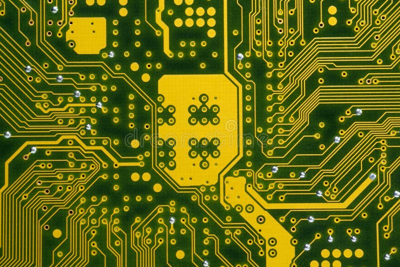 Computer Motherboard. Details of Mainboard Back Stock Image - Image of ...