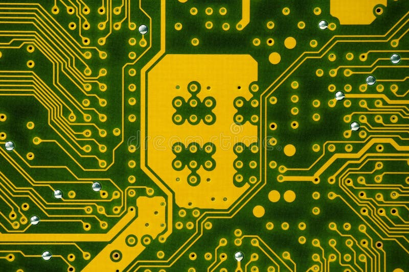 Computer Motherboard. Details of a Mainboard Back Stock Photo - Image ...