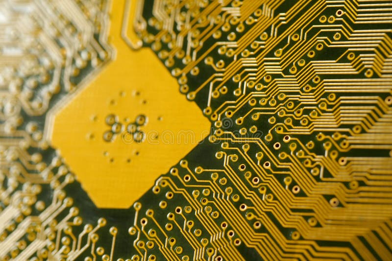 Computer Motherboard. Details of a Mainboard Back Stock Image - Image ...