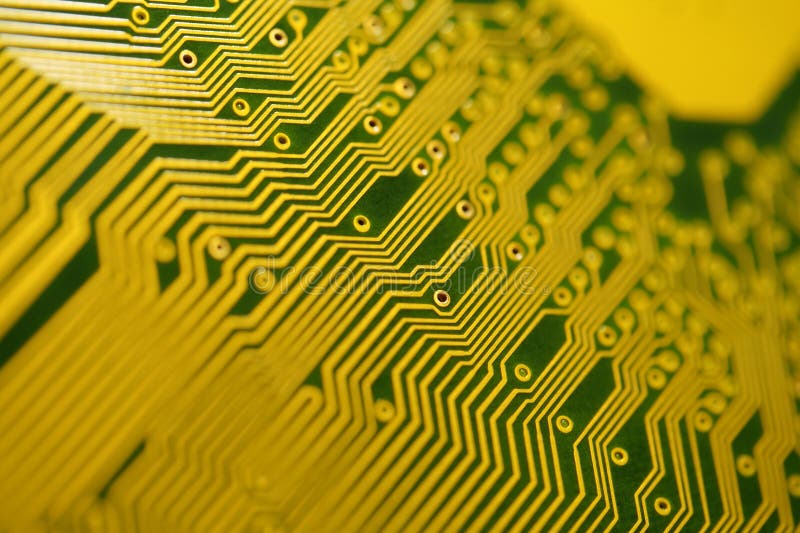 Computer Motherboard. Details of a Mainboard Back Stock Photo - Image ...