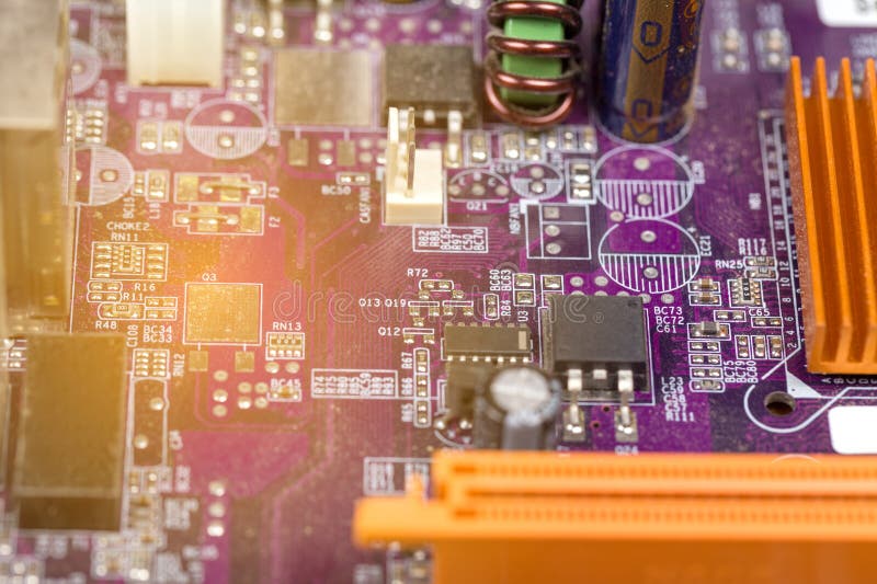 Computer Motherboard. Electronic Circuit Board Stock Image - Image of ...