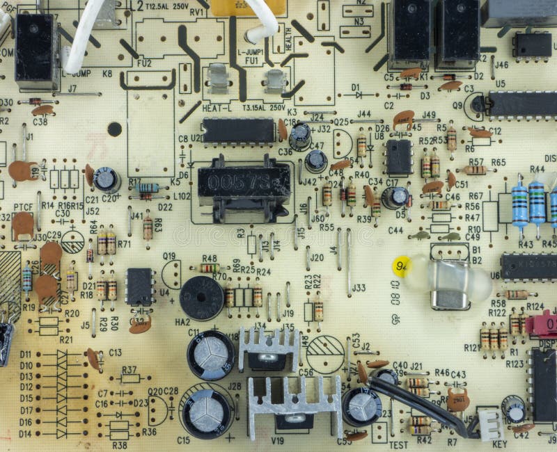 Computer Motherboard Electronic Part Stock Photo - Image of technology ...