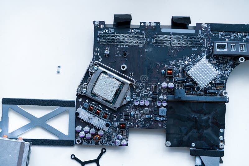 Computer Motherboard Electronic Repair. Hardware Service Technology ...