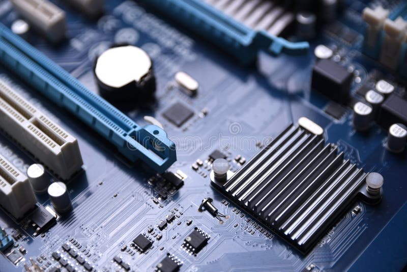 Computer Motherboard and Electronical Components Cpu Gpu Memory and ...