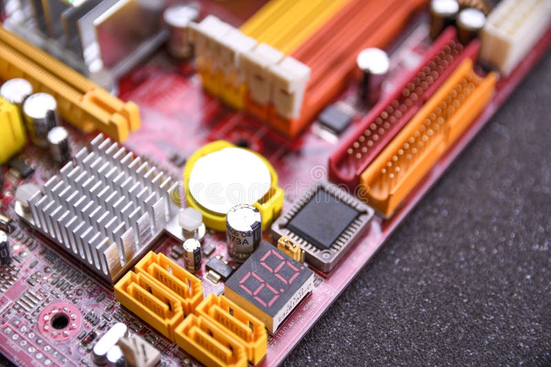 Computer Motherboard and Electronical Components Cpu Gpu Memory and ...