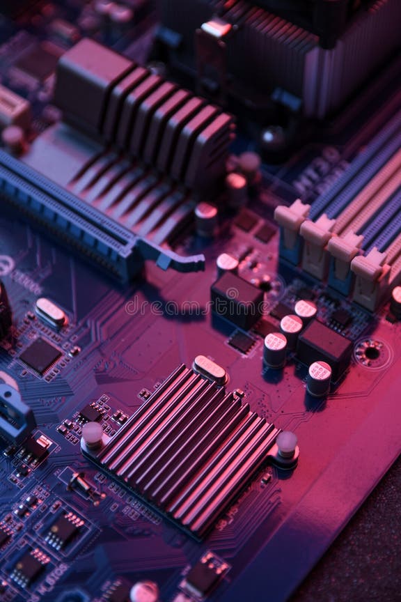 Computer Motherboard and Electronical Components Cpu Gpu Memory and ...