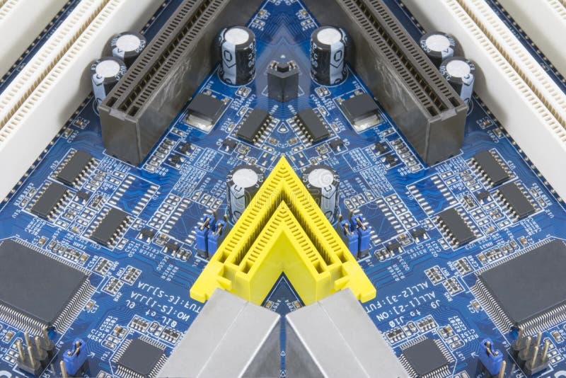 Computer Motherboard with GPU Stock Image - Image of audio, macro ...
