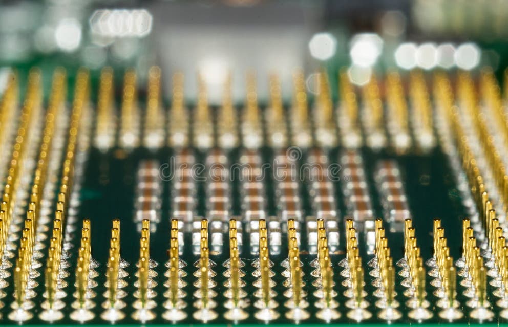 A Computer Motherboard with Half Stock Photo - Image of communication ...