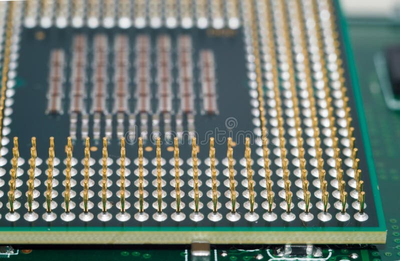 A Computer Motherboard with Half Stock Photo - Image of green, close ...