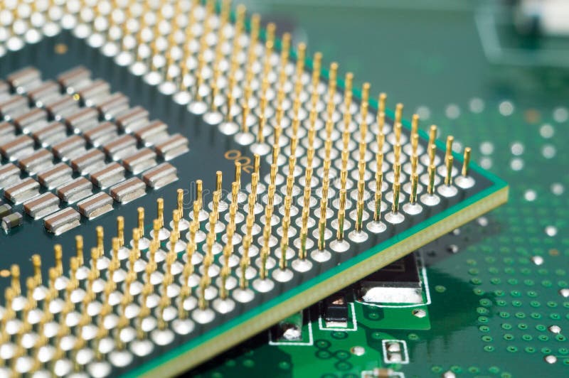 A Computer Motherboard with Half Stock Image - Image of flat, board ...