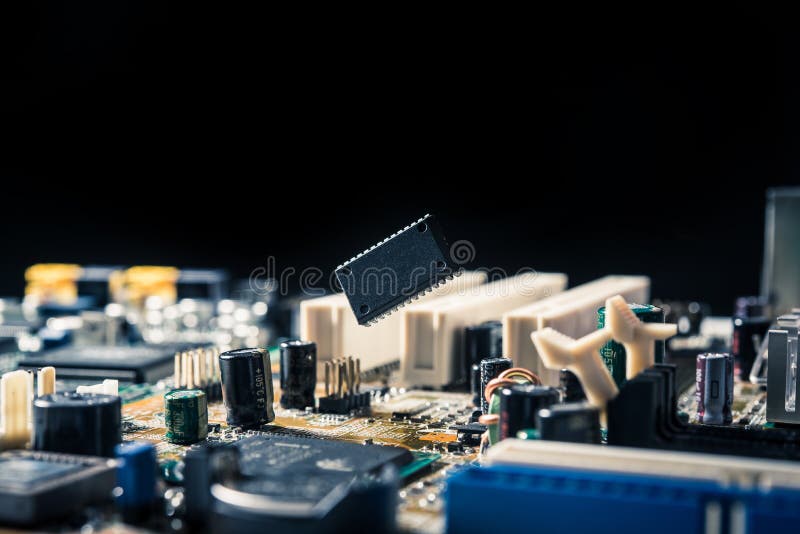 Computer motherboard stock image. Image of server, memory - 75604887