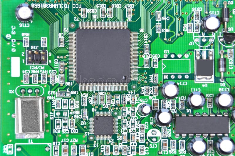 Computer motherboard stock photo. Image of microprocessor - 46134574