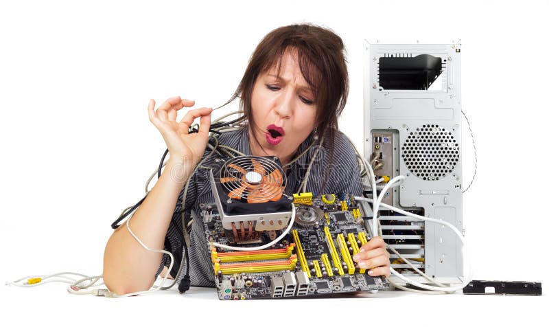Computer Motherboard Problem Stock Photo - Image of despair, chaos ...