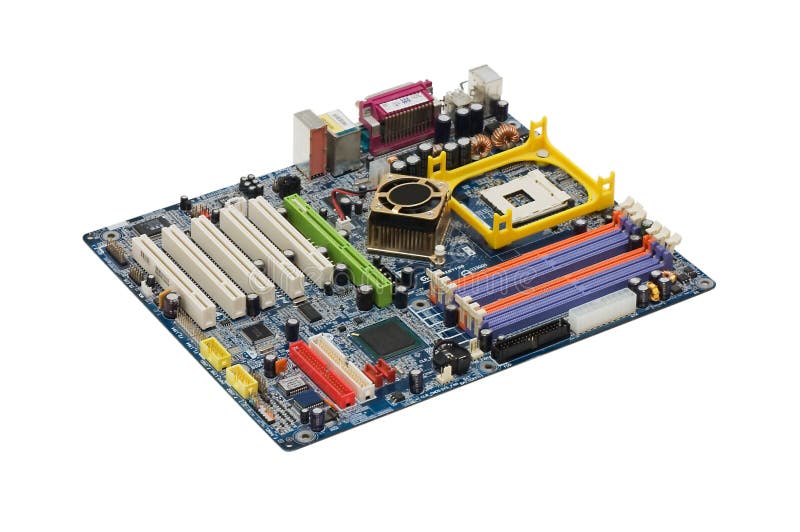 Computer Motherboard Rear Panel Stock Image - Image of communication ...