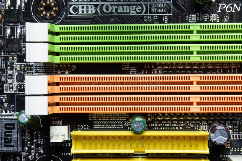 Computer Motherboard & Hardware Component. Editorial Stock Photo ...