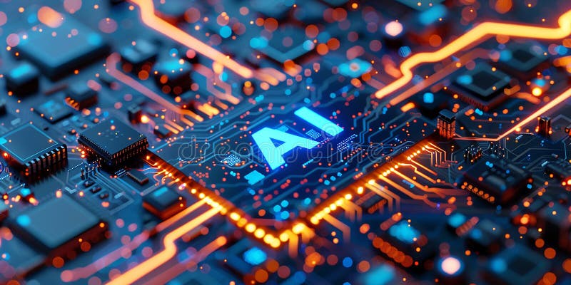 A Computer Motherboard with a State-of-the-art AI Processor. AI ...